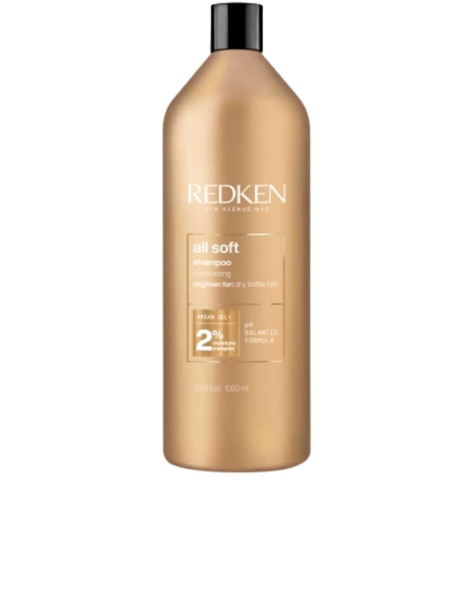 Redken All Soft Shampoo 1L - Moisturizing Formula