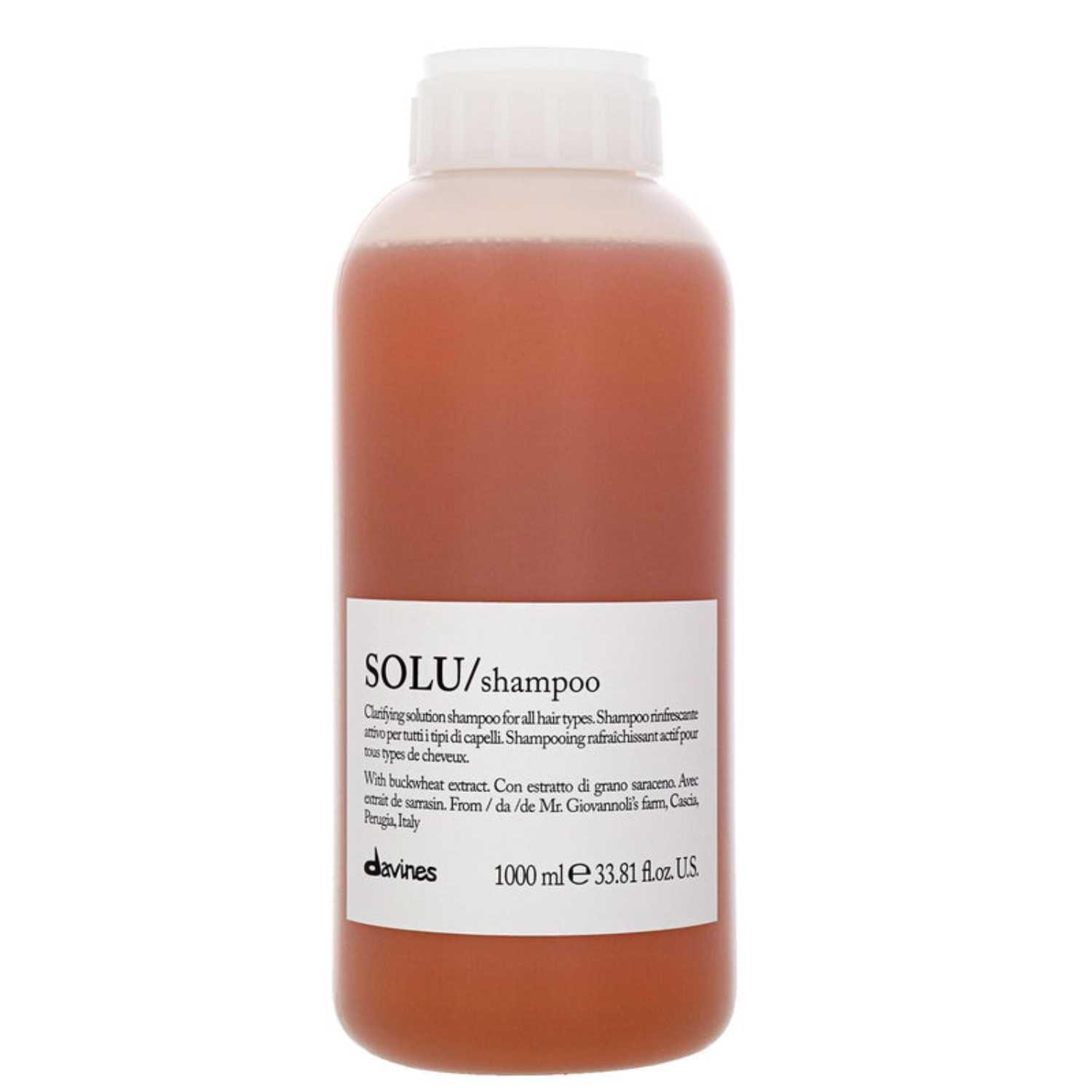 Davines SOLU Shampoo Liter - Deep Cleansing Formula